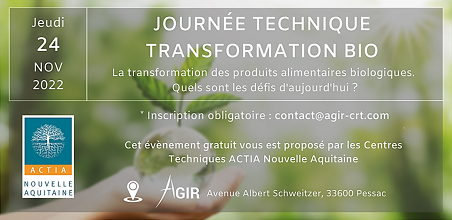 Journée technique "Transformation Bio" Actalia